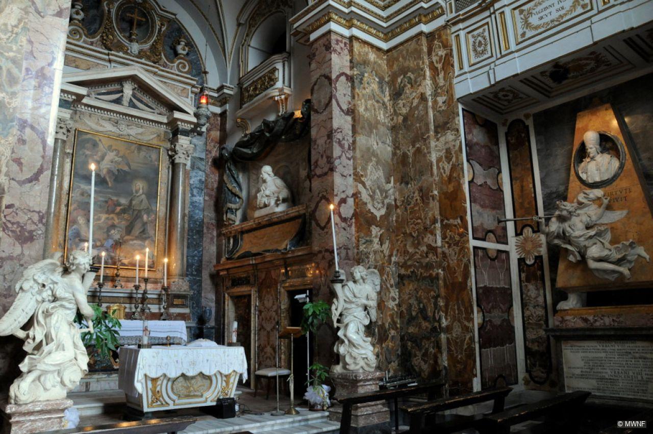 Church of Santa Rosalia, funerary monuments to Prince Taddeo Barberini ...
