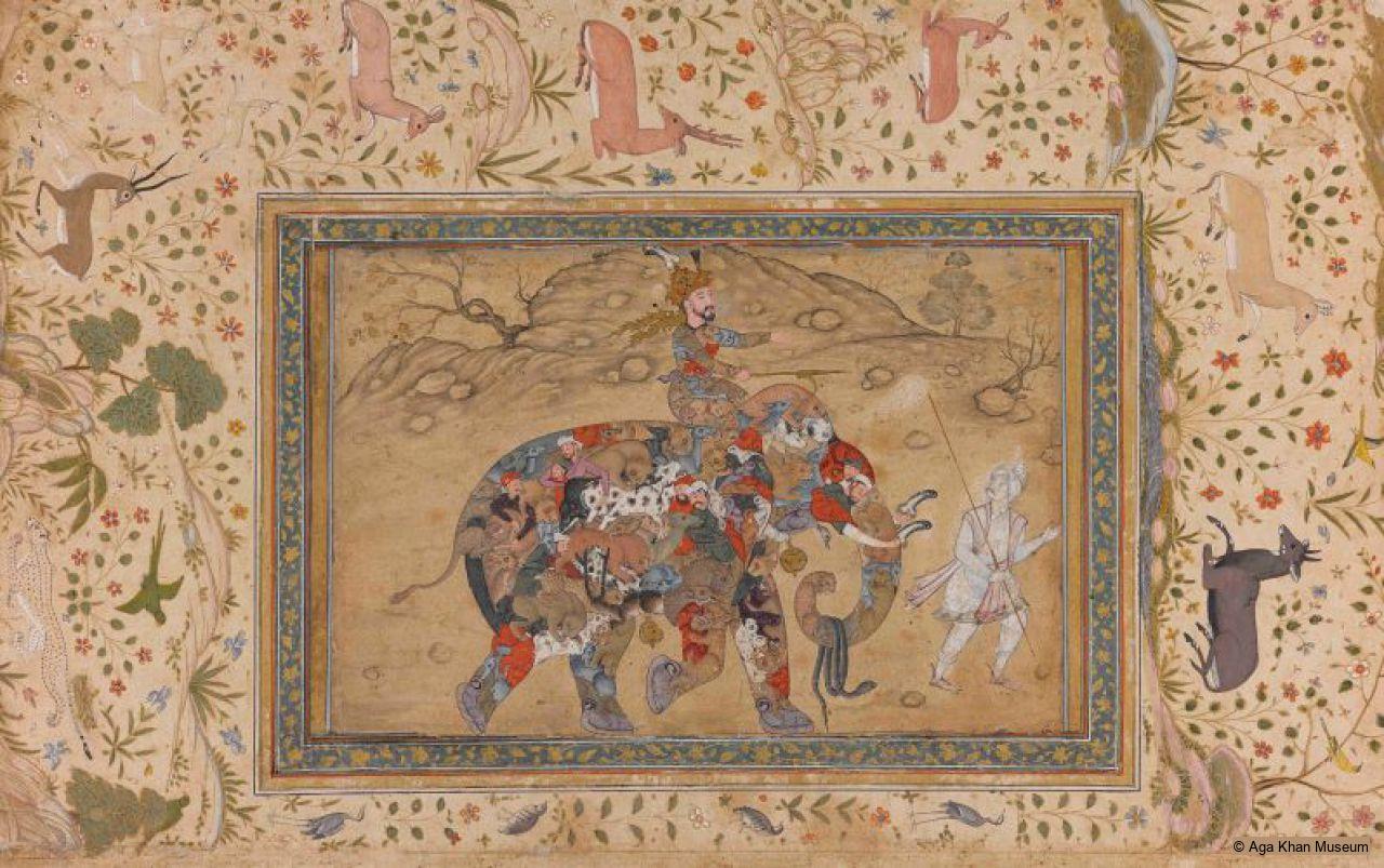 A composite elephant with rider and groom - Discover Islamic Art ...