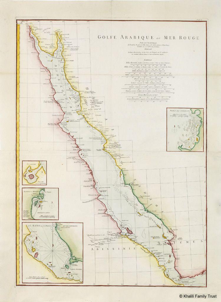Map of the Red Sea by Jean Baptiste D’Anville, Paris, 1765 - Discover ...