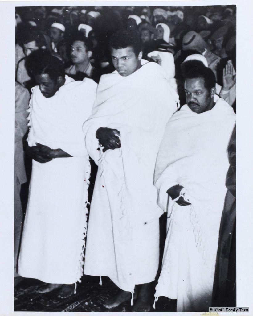 Photograph of Muhammad ‘Ali in ihram clothes during his pilgrimage of ...